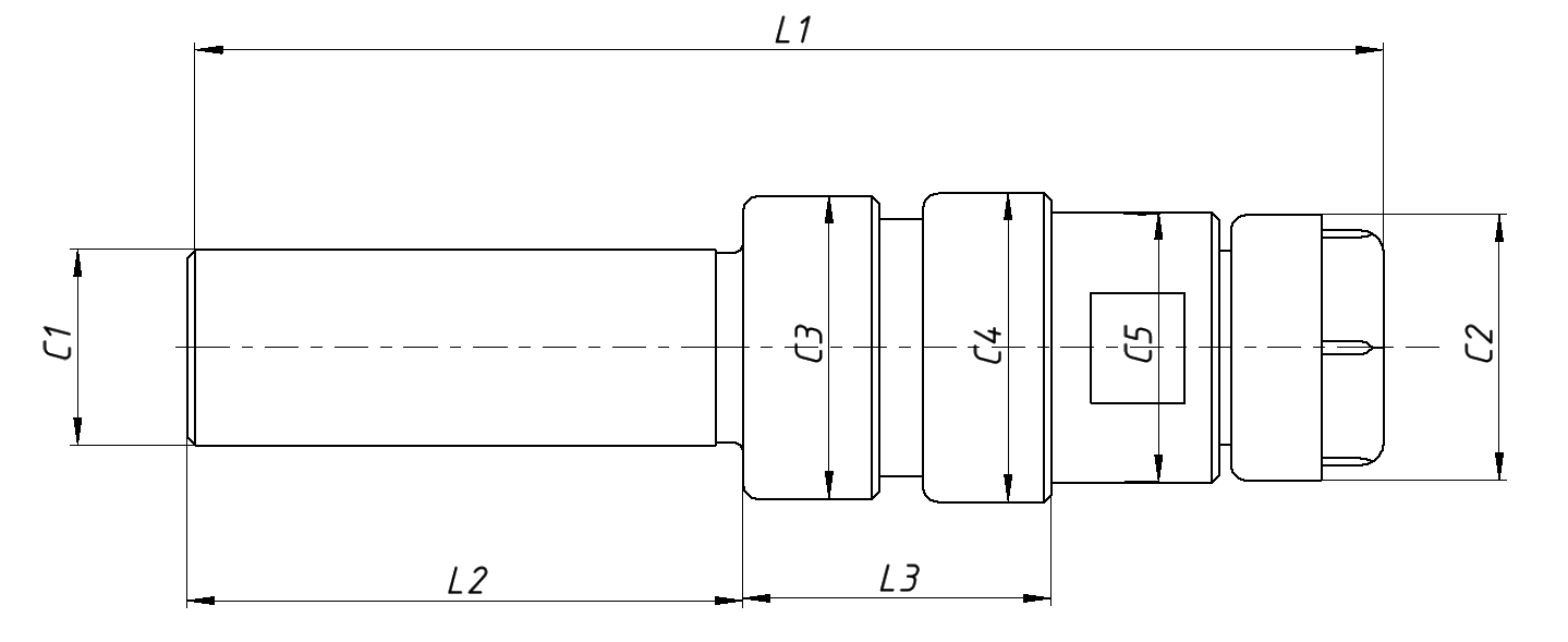 Цанговый патрон резьбонарезной GS25-TER32-80L - купить в интернет ...